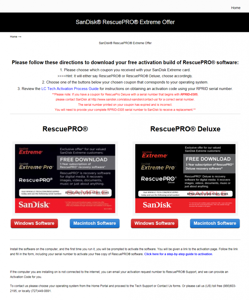 RescuePRO/RescuePRO Deluxeを使用する – SANDISKのSDカードに付属のデータ復旧ソフト アクティベーション ...